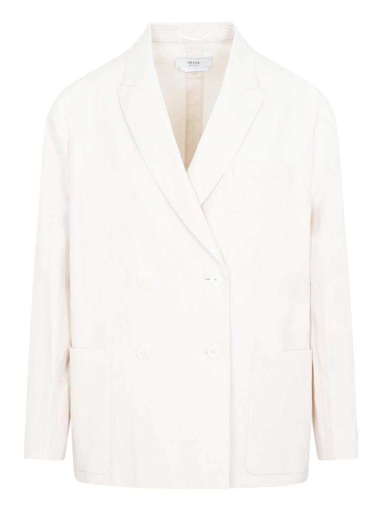 PRADA Prada Double-Breasted Blazer with Notched Lapel